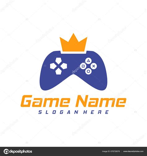 King Game Logo Template Vector Joystick Design Icon Stylized Joystick