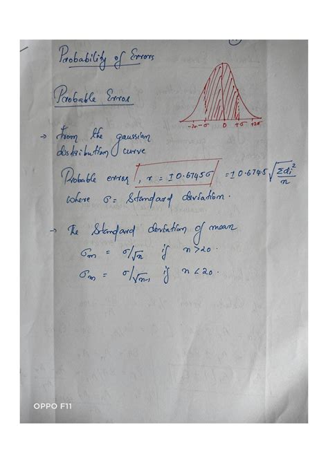 Solution Probability Of Error Limiting Error Standard Measurement