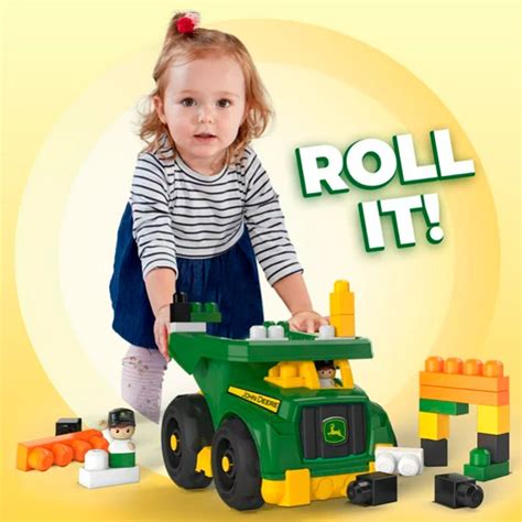 Mega Bloks John Deere Large Dump Truck First Builders Building Block