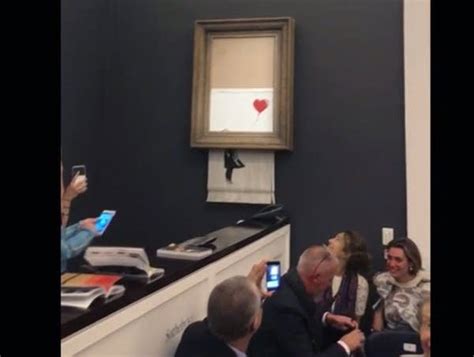 Banksy Artwork Self Destructs Just After 14 Million Sale Mpr News