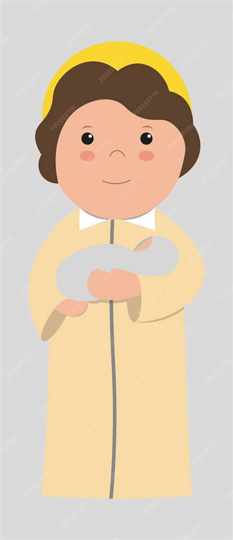 Premium Vector Saint Gianna Beretta Molla Cute Illustration