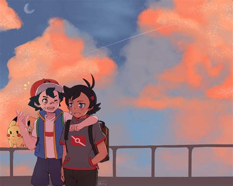 Ash And Goh Can I Just Say I Was Bored And Wanted To Draw Something