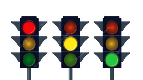 Premium Vector Set Of Traffic Lights Vector Illustration