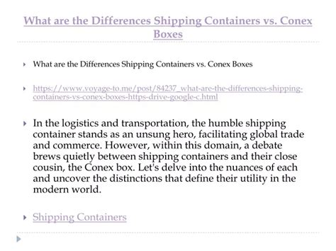 Ppt What Are The Differences Shipping Containers Vs Conex Boxes