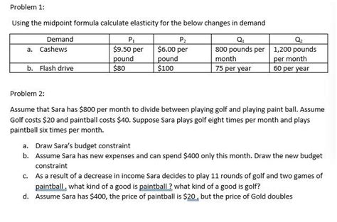 Solved Using The Midpoint Formula Calculate Elasticity For Chegg Com