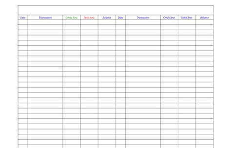 Checks And Balances Chart Blank