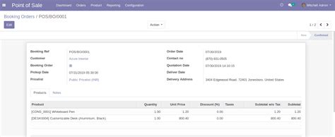 POS Booking Order In Odoo 12