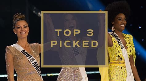 66th Miss Universe Top 3 Picked Miss Universe Youtube
