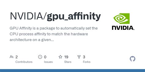 Github Nvidia Gpu Affinity Gpu Affinity Is A Package To