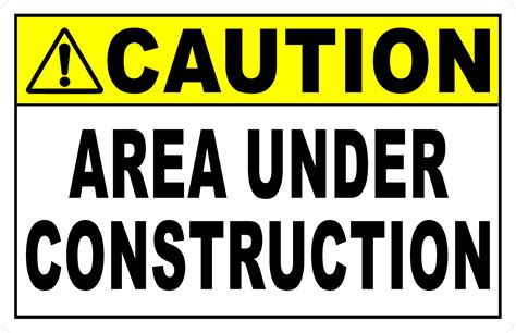 Caution Construction Signs Hillman 10 In X 14 In Aluminum