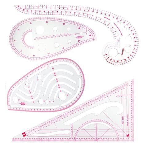 Juego De 4 Reglas De Patrón De Costura Juego De Reglas Curvas De Ropa
