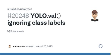 Yoloval Ignoring Class Labels · Issue 20248 · Ultralyticsultralytics · Github
