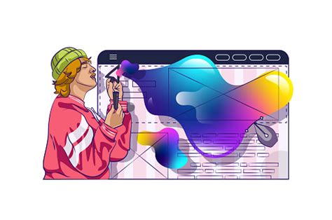 Konsep Desain Web Dengan Adegan Orang Dalam Desain Kartun Datar Untuk