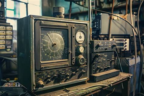 Vintage Oscilloscope Retro Electrical Device Generative Ai Illustration Stock Image Image Of