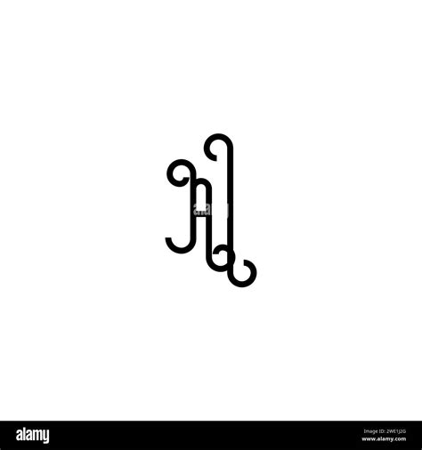 Ai Simple Curved Concept Initial Logo Design Black And White Background