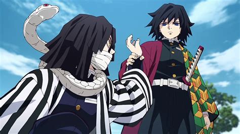 Giyuu Holding Obanais Wrist For 3 Minuteskimetsu No Yaibademon