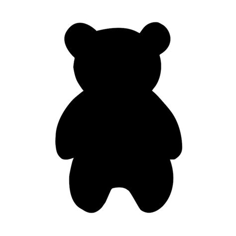 Teddy Bear Head Silhouette Forest Bear Head Thin Line Icon Wild
