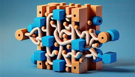 Premium Ai Image Wooden Blocks Connected Together Teamwork Network And Community Concept