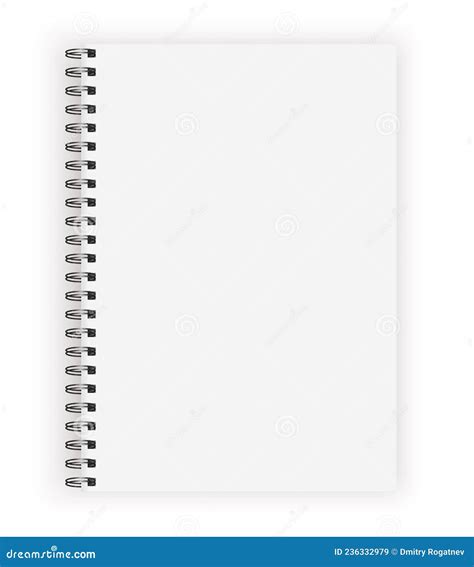 Realistic Spiral Notebook Mockup Stock Vector Illustration Of
