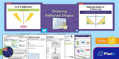 During Year 4 Spatial Reasoning Transformation Drawing Reflected Shapes