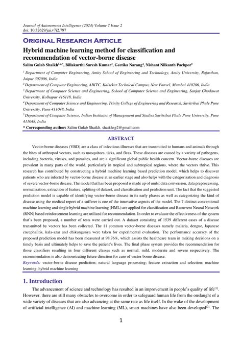 Pdf Hybrid Machine Learning Method For Classification And