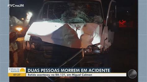 Dois Homens Morrem Após Batida Entre Van E Motocicleta No Norte Da