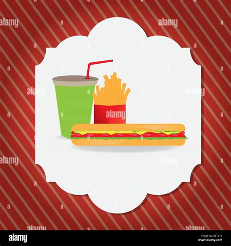 Isolated Fast Food Retro Style Vector Illustration Stock Vector Image Art Alamy