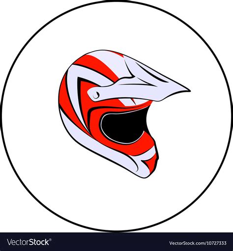 Motocross Enduro Atv Helmet Royalty Free Vector Image