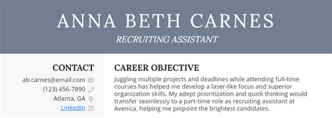 Resume Objective Examples For How To Guide