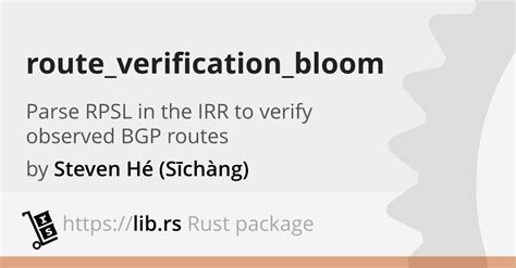 route verification bloom Rust网络库 Lib rs