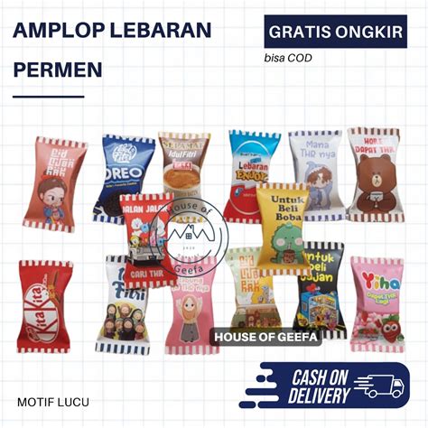 Jual Terbaru Amplop Lebaran Permen 1 Pack 10pcs Amplop THR Lebaran Idul Fitri 2024 Angpao