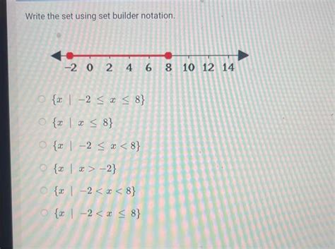 Solved Write The Set Using Set Builder Notation Chegg