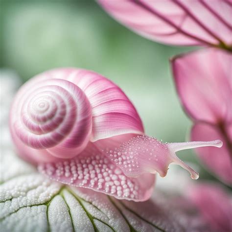 Pink Tree Snail Calocochlia Festiva Macro Photography Ai