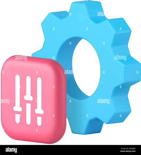 Settings Gear Cogwheel System Configuration Application Technology 3d Icon Realistic Vector