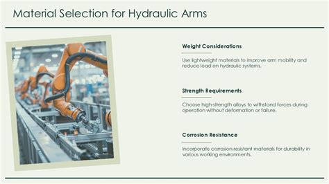 Material Selection For Hydraulic Arms Hydraulic Powered Ppt Outline Acp Ppt Powerpoint