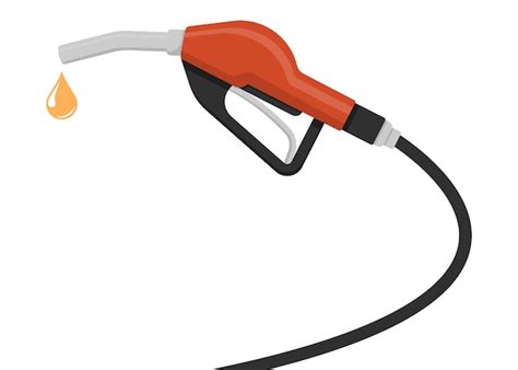 Premium Vector Red Fuel Pump Nozzle Vector Illustration
