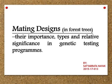 Mating Designs Pptx