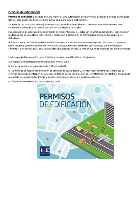 Permiso De Edificación Permiso De Edificación Permiso De Edificación