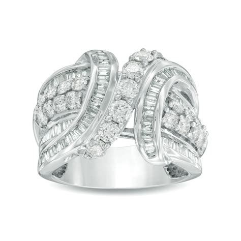 Previously Owned 2 Ct Tw Diamond Bypass Ring In 10k White Gold Zales
