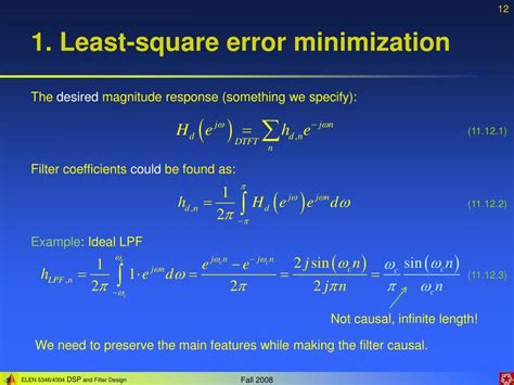 Ppt Lecture 11 Lti Fir Filter Design Powerpoint Presentation Free Download Id 4622239