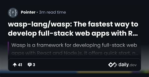 Wasp Langwasp The Fastest Way To Develop Full Stack Web Apps With