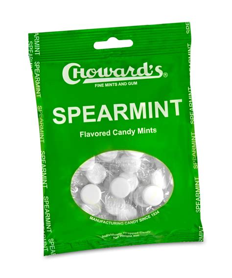 Chowards Spearmint Mints Individually Wrapped 3oz Package