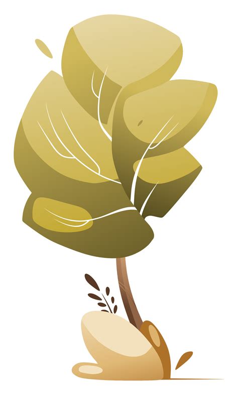 Illustration Of A Tree Swaying In The Wind 48093050 Vector Art At Vecteezy