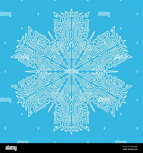 Snowflake Sketch Vector On Light Blue Stock Vector Image And Art Alamy