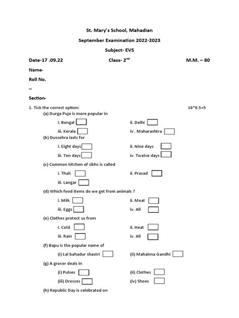Evs Class 2 Pdf