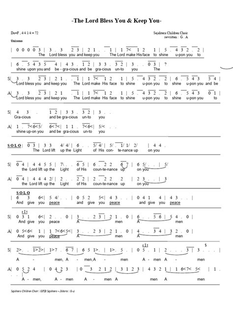 The Lord Bless You And Keep Youupdate Pdf