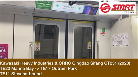 SMRT Trains TEL Kawasaki CRRC Sifang CT251 2020 Marina Bay To