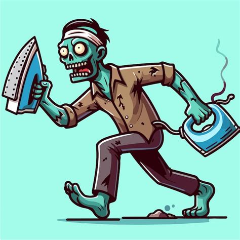 Illustration De Zombie De Dessin Animé Vectoriel Vecteur Premium