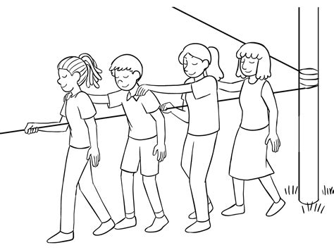 blindfold team building game develops group trust blind maze