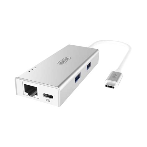 Unitek USB Type C To USB Type A RJ Type C Power Delivery Aluminium Hub Msy Com Au